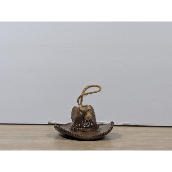 Holiday | Vintage Resin Cowboy Hat Ornament Western Miniature Decor W ...